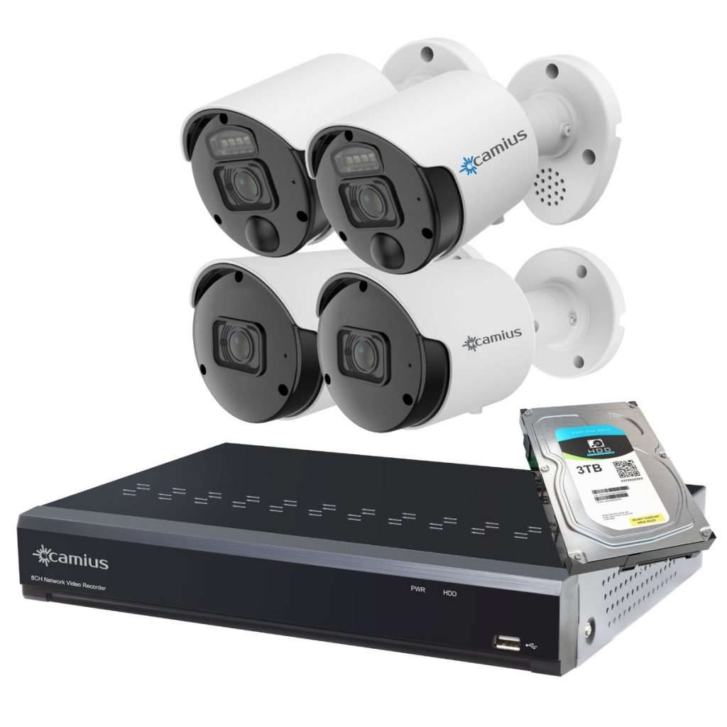 2K Outdoor IP Surveillance Camera With Sound, Vehicle Detection
