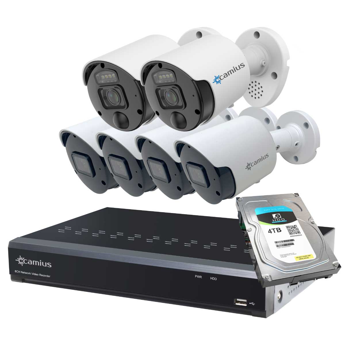 6 Camera PoE NVR Kits - Camius