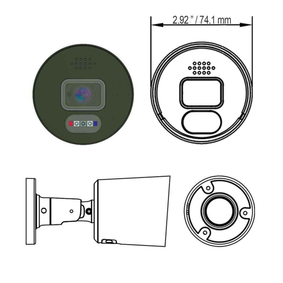 4K PoE Security Camera With Siren, 2-Way Audio, AI Detection