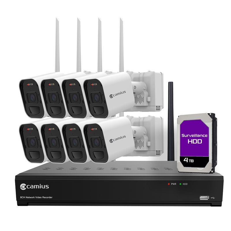 4K Wireless Security Camera Outdoor Kits - No Monthly Fees