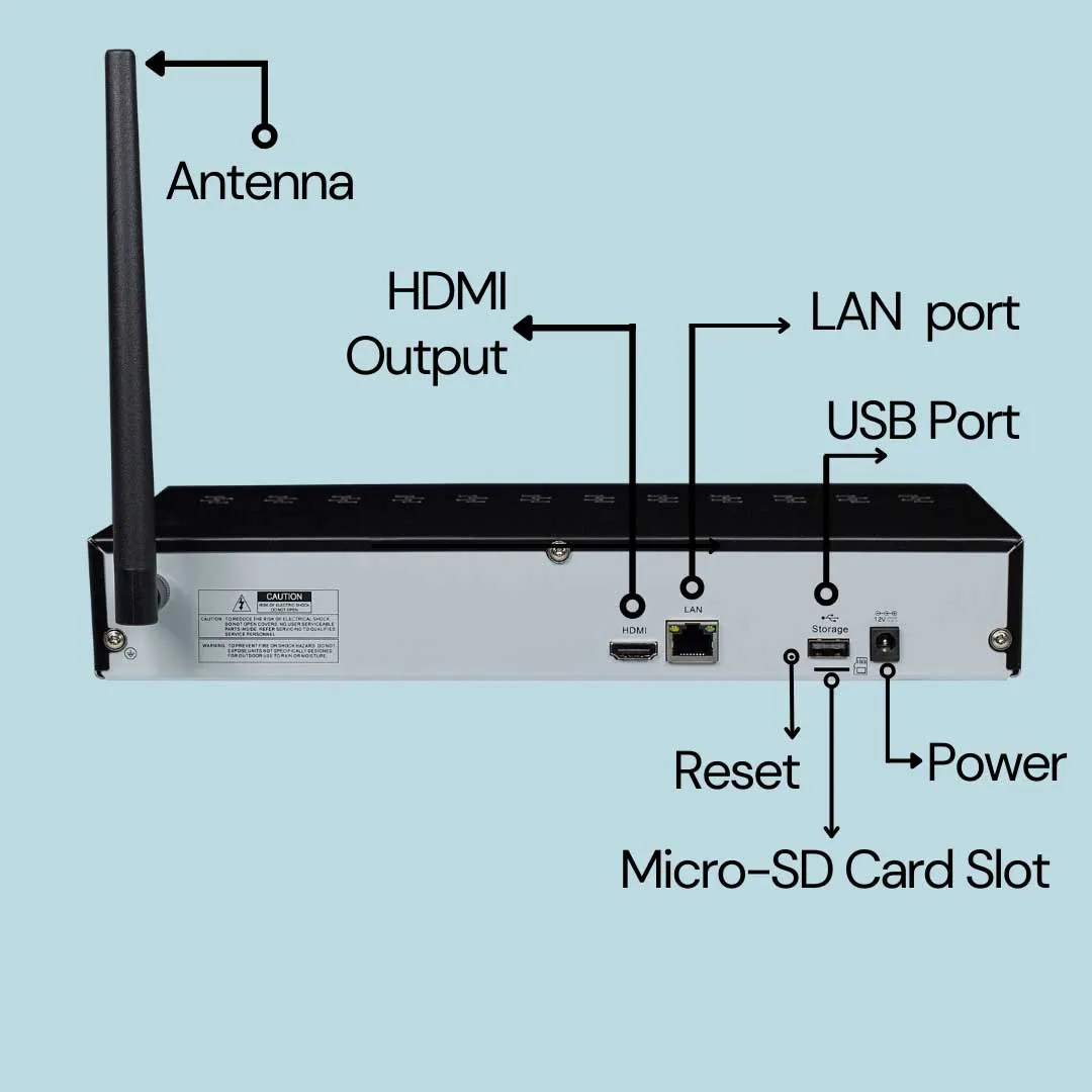 8 Channel Wireless NVR With 4TB (paired With WF4KC2 Cameras)